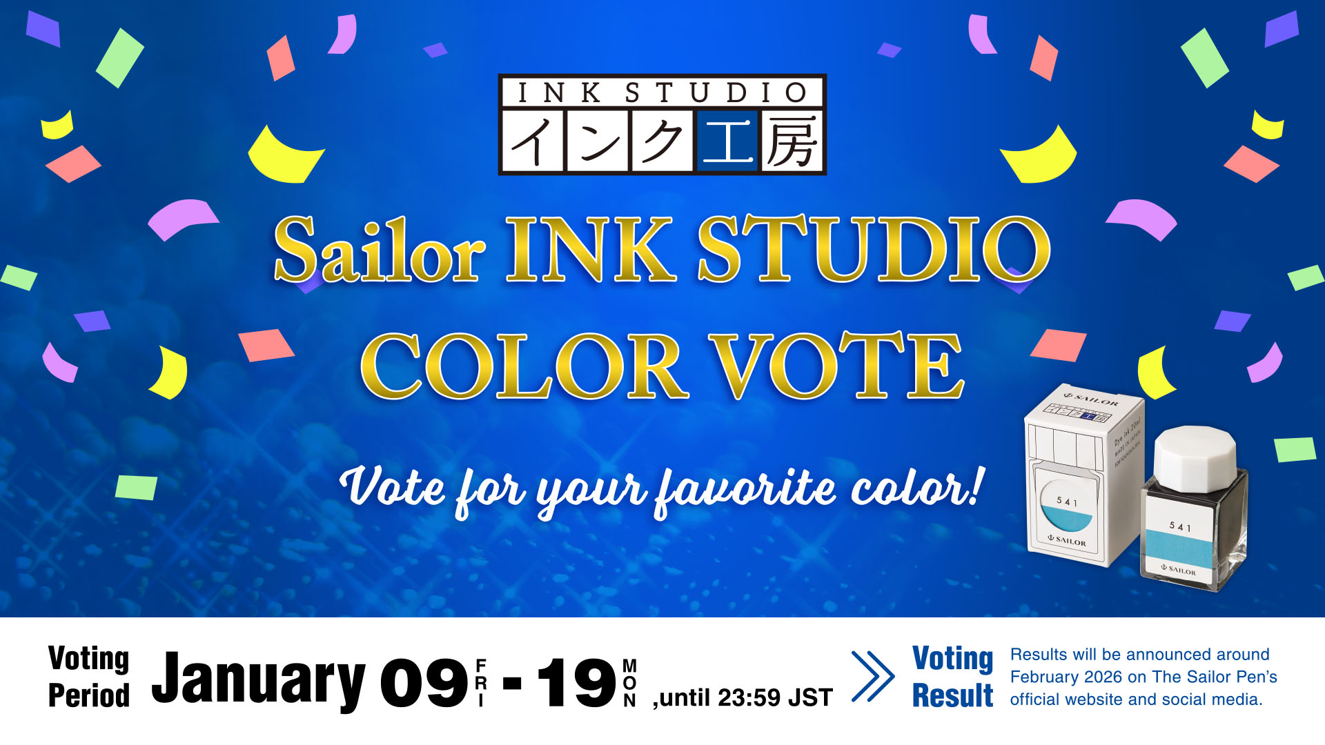 INK STUDIO COLOR VOTE | Sailor Pen